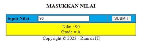 Membuat Grade Nilai Ke Huruf Dengan Php Rumah It