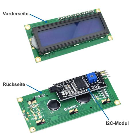 HD44780 Kompatibles LCD 1602 Display Mit I2C Modul