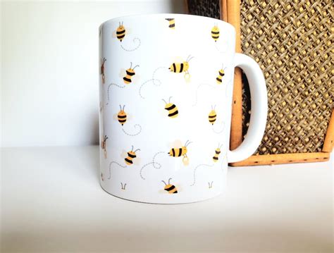 Honey Bee Coffee Mug Cute Bee Mug Cute Hot Chocolate Mug Set Honey Bee T Set Etsy