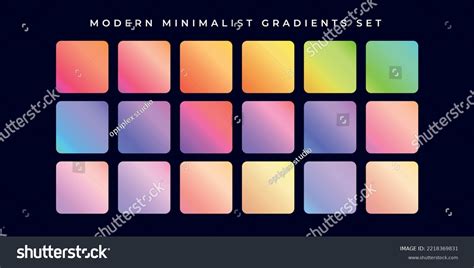 Modern Soft Color Gradient Set Background Stock Vector Royalty Free