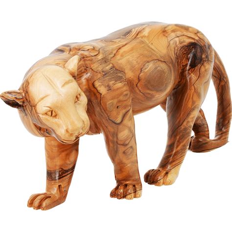 Panther Olive Wood Carving Made In Israel 12