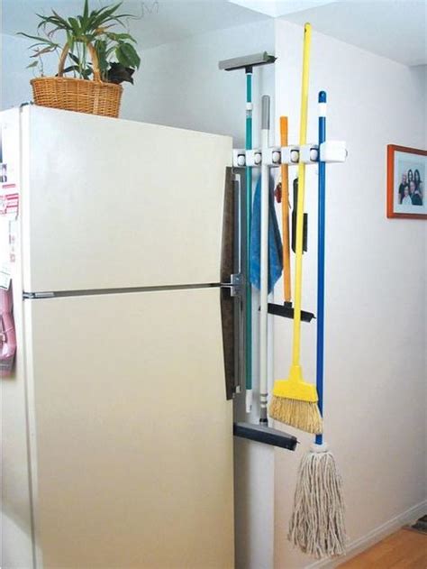 Sliding Home Organizers For Mops And Brooms Space Saving Storage Solutions