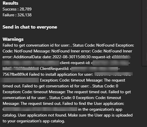 Failed Sending Message To More Than 300k Users · Issue 859 · Officedev