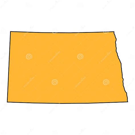 North Dakota Map Shape United States Of America Flat Concept Icon