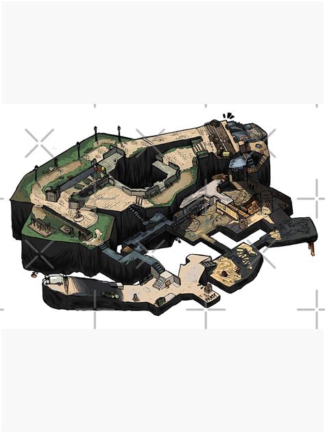 Overpass Csgo Isometric Map Poster Poster For Sale By Naamiko Redbubble
