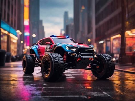 Premium AI Image Urban Exploration At A Small Scale Mini RC Car Adventures In The City