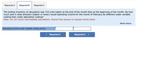 solved exercise 13 22 algo variable versus absorption