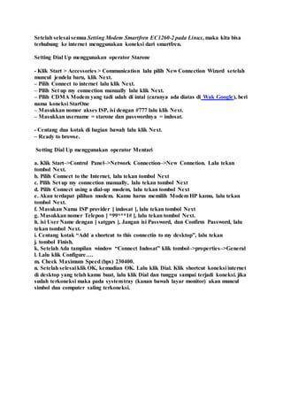 Cara Setting Koneksi Dial DOCX
