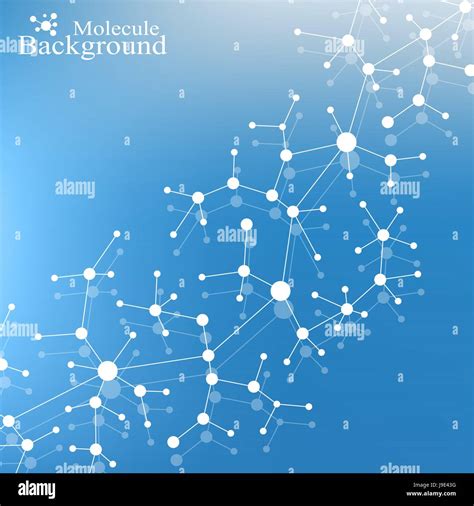 Structure Molecule Atom Dna And Communication Background Concept Of Neurons Connected Lines