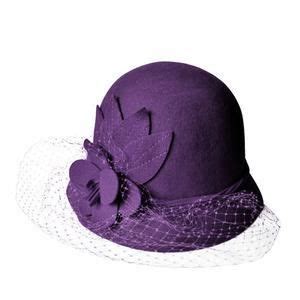 Chapeau En Laine Feutre TU Yamina Violet Violet Achat Vente Chapeau Bob