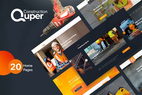 quper construction html css template