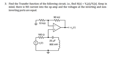 Solved Find The Transfer Function Of The Following Chegg