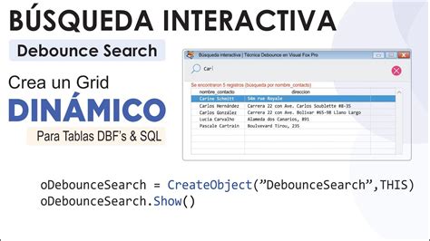 Clase Debounce Search Búsqueda Interactiva Y Dinámica En Vfp Youtube