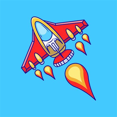Premium Vector Retro Rocket Ship Cartoon Vector Illustration Science
