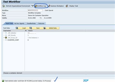 techsap workflow demo11 uses container operation