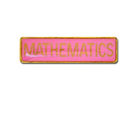 Mathematics Small Bar Badge
