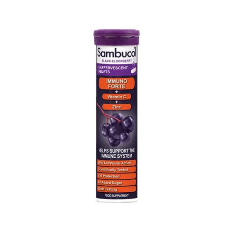Sambucol Effervescent Immuno Forte 15 Tablets For Immune System Support