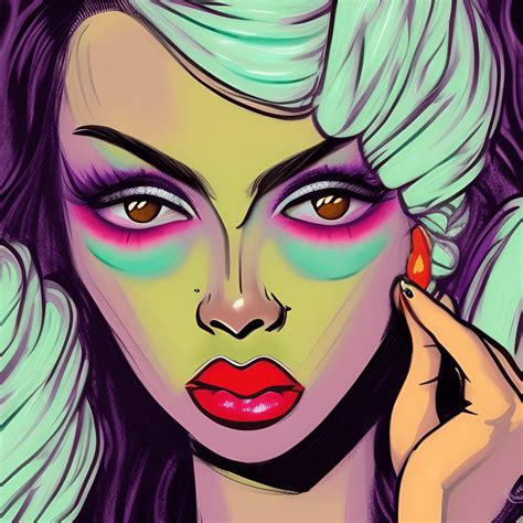 Cotton Candy Colored Black Victoria Secret Model Drawing · Creative Fabrica