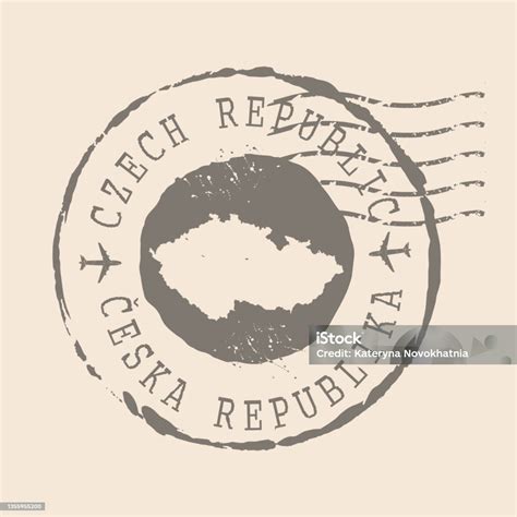체코의 우표 우편 맵 실루엣 고무 씰 디자인 복고풍 여행 당신의 디자인을위한 지도 체코 어 그런지의 물개 Eps10 비자에 대한 스톡 벡터 아트 및 기타 이미지 Istock