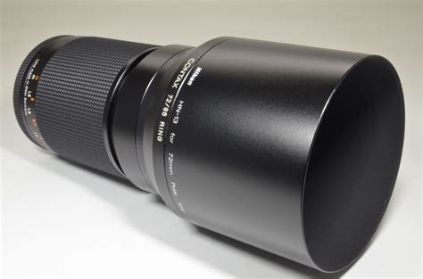 Contax Carl Zeiss Planar T 135mm F2 Mmg West Germany With 2 Lens Hoods
