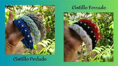 Cintillo Tejido A Crochet Cintillo Perlado Cintillo Forrado