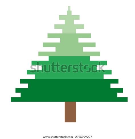 Pixel Art Christmas Tree Decorate Christmas Stock Vector Royalty Free Shutterstock