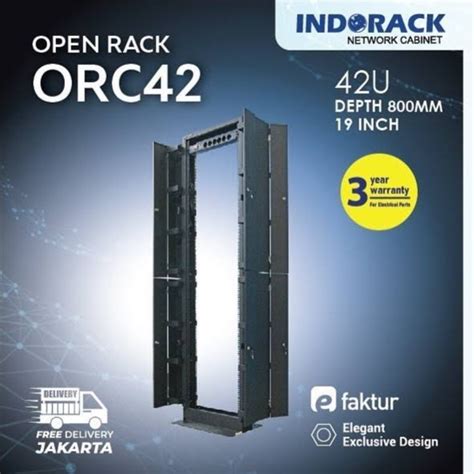 Jual Open Rack Cyber Indorack Orc42 42u 19 Inch Rack Serve