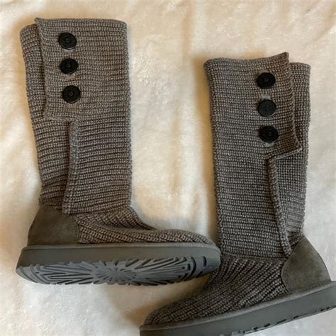 Ugg Shoes Ugg Ugg Classic Cardy Button Detailed Knit Boots Poshmark