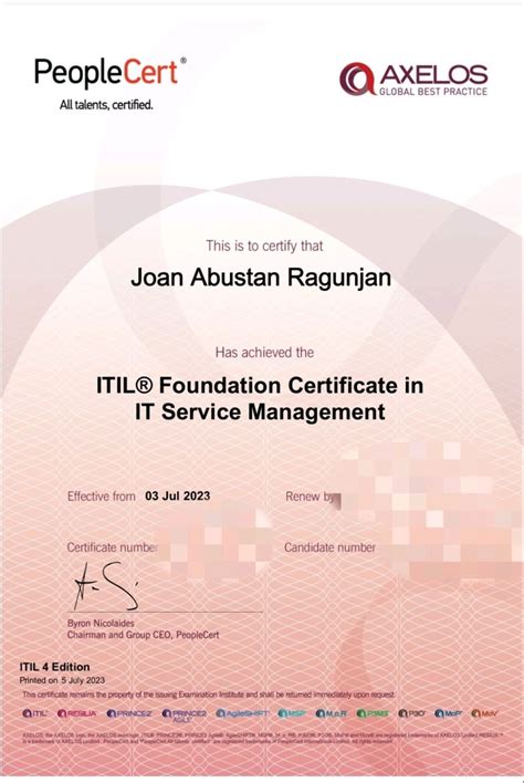 Im Happy To Share That Ive Obtained A New Certification It Information Library Foundations