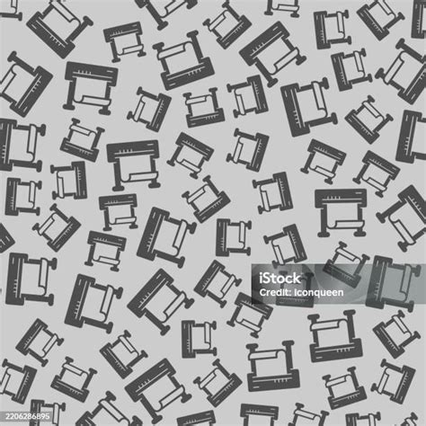 종이가 단단한 이음새 없는 패턴 건축가 스튜디오 테마가 있는 잉크젯 플로터 벡터 그래픽입니다 사진 플래 카드 배너 포스터 프린터 기호 배경 글리프 아이콘으로 채워져 있습니다