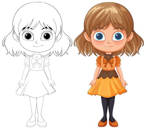 다채로운 어린이 캐릭터 일러스트레이션 프리미엄 벡터