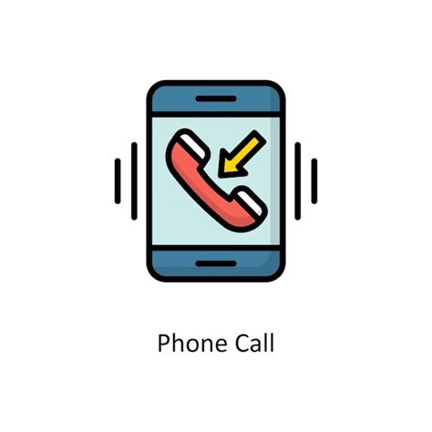 Premium Vector Phone Call Vector Filled Outline Icon Design Illustration