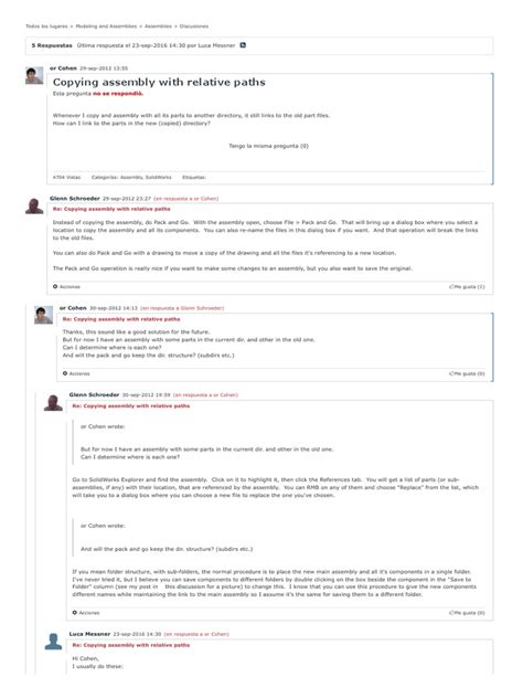 Packgocopying Assembly With Relative Paths Solidworks Forums Pdf