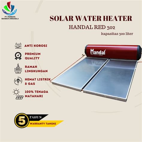 Jual SOLAR WATER HEATER HANDAL RED 302 PEMANAS AIR TENAGA SURYA Shopee Indonesia