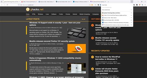 Firefox Adds Option To Remove List All Tabs Button After User