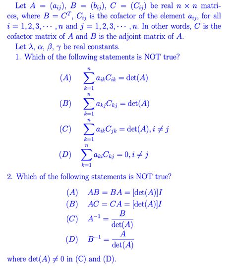 Solved Let A Aij B Bij C Cij Be Real Nn Matrices Chegg