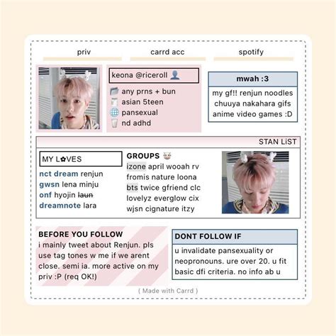 Carrd Helper On Twitter Editing Inspiration Aesthetic Template