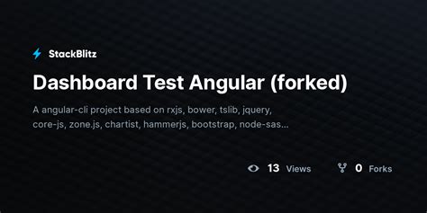 Dashboard Test Angular Forked Stackblitz