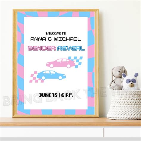 Gender Reveal Poster Gender Reveal Welcome Sign Gender Reveal Party