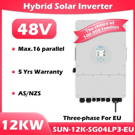 Deye Longer Lifespan 12kw IP65 Sun 12K Sg04lp3 EU Three Phase Germany Deye Hybrid Off Grid