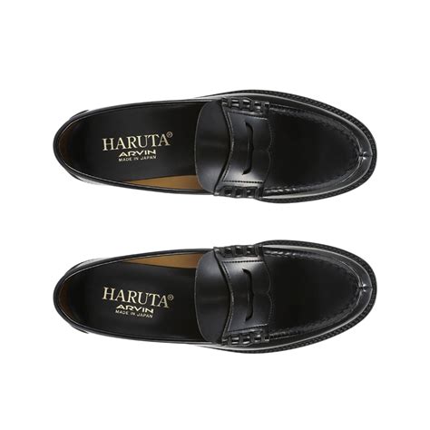 하루타 페니 로퍼 블랙 Haruta Kream