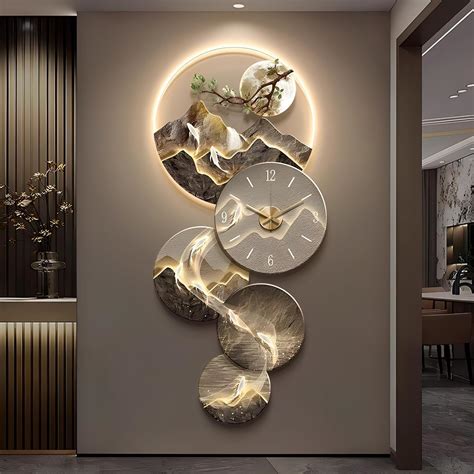 Sqxlxdd 3d Wall Art Decor Clock Large Wall Hanging
