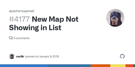 New Map Not Showing In List · Issue 4177 · Apachesuperset · Github