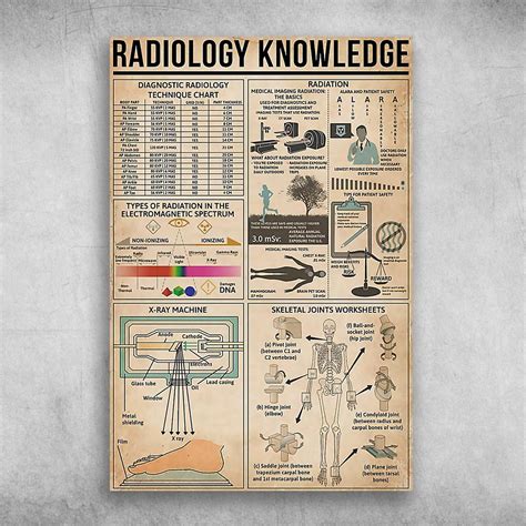 Radiology Knowledge Diagnostic Radiology Technique Chart Poster Print