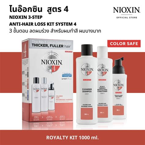 Nioxin 3 Step Anti Hair Loss Kit System 4 ชุดเซ็ท 3 ขั้นตอน สูตร 4 สำหรับผมทำสี ผมบางมาก 300