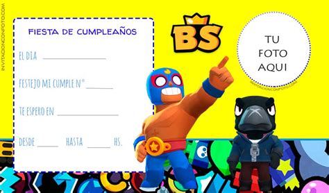 Brawl Stars Invintation Birthday Invitation Brawlstar