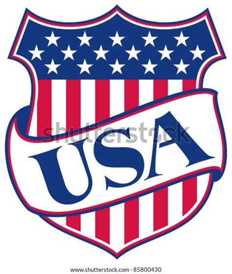 Usa Shield American Patriotic Symbol Stock Vector Royalty Free