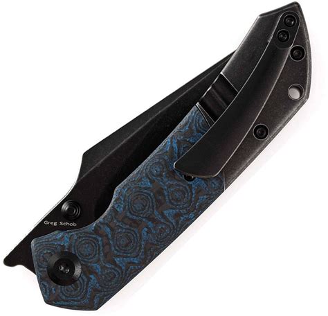Kansept Fenrir Folding Knife Black Stonewash Titaniumredblackwhite