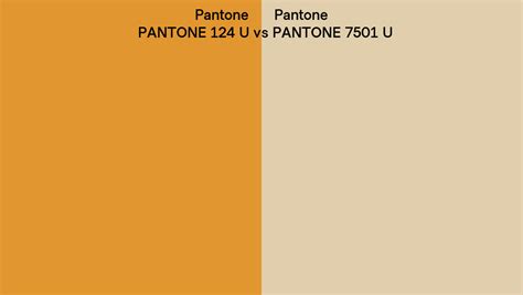 Pantone 124 U Vs Pantone 7501 U Side By Side Comparison