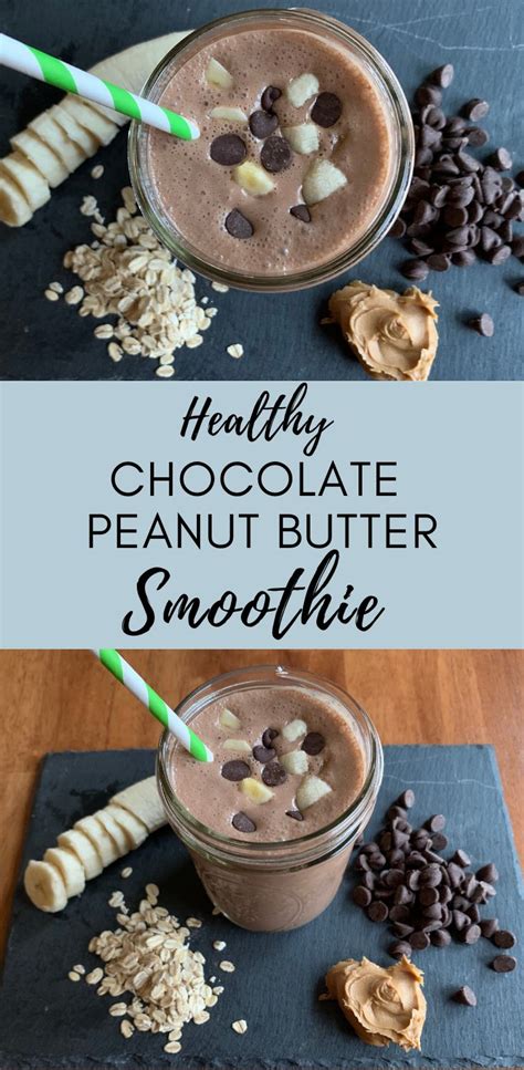 Healthy Chocolate Peanut Butter Smoothie Recipe Chocolate Peanut